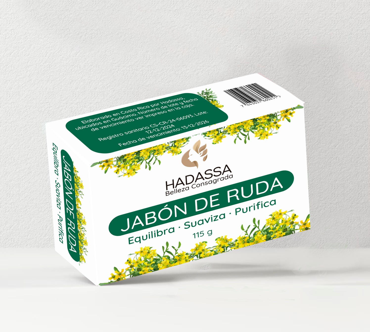 Jabon Cosmético De Ruda -Hadassa - Inversiones Morro
